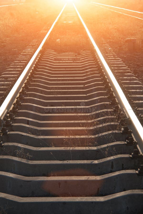 Empty railroad tracks stock image. Image of railroad - 66171369