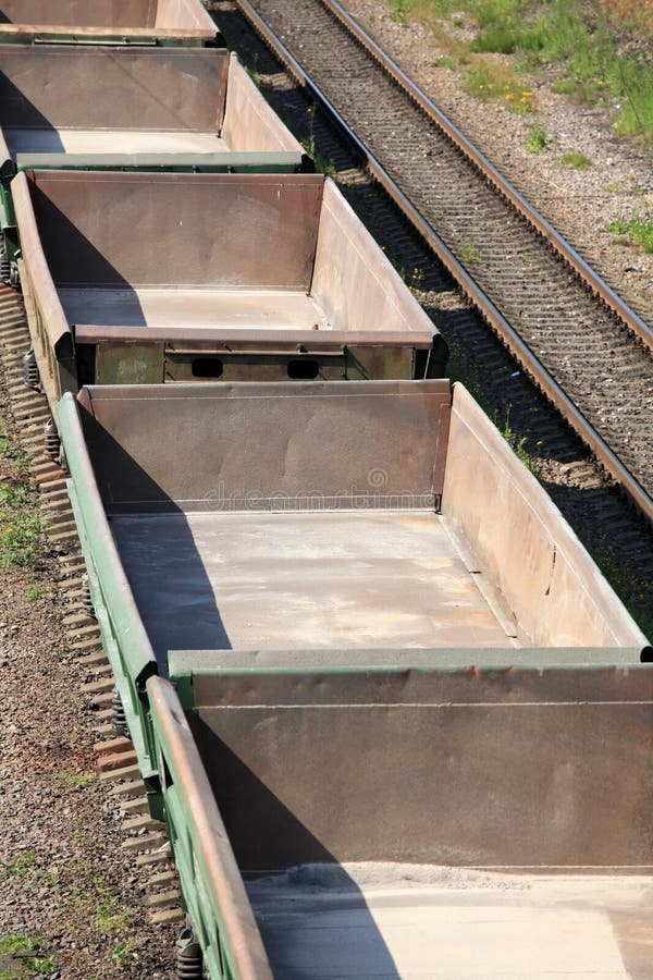 Empty railway cars stock photo. Image of rusty, rail - 44118798