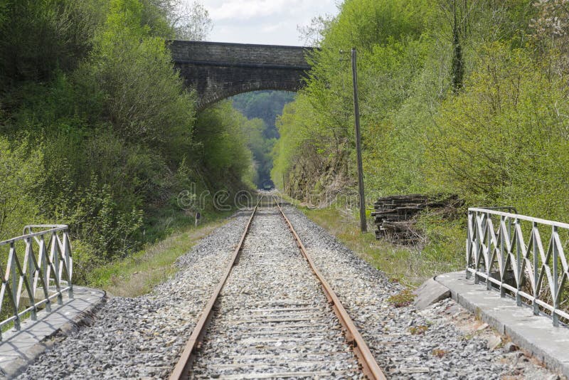 Empty Railway Track stock image. Image of link, future - 200719093