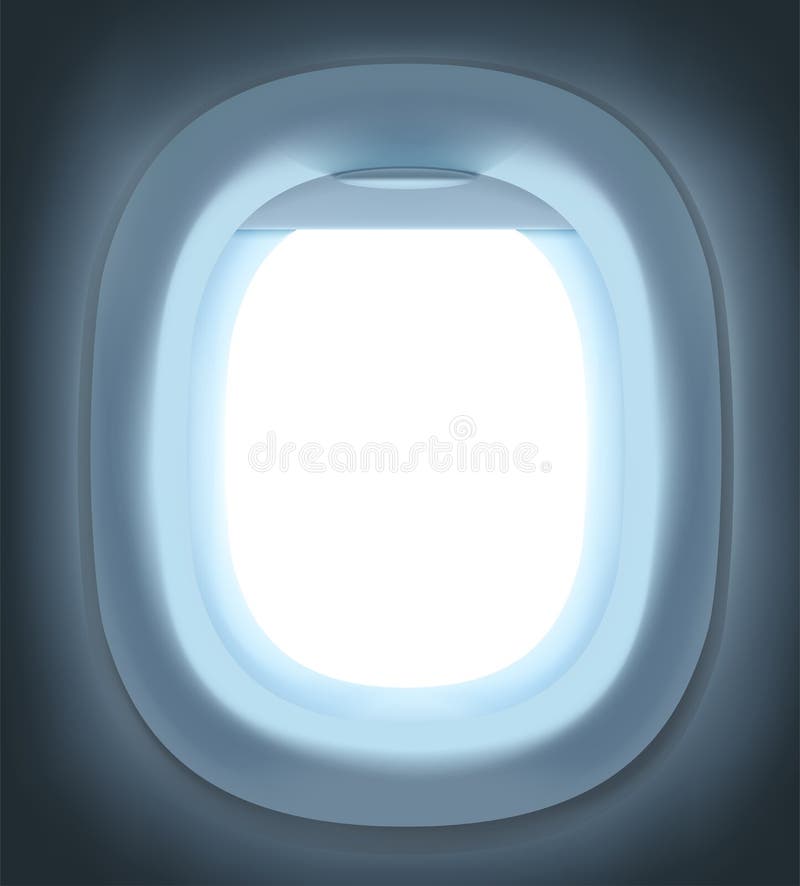 Empty Realistic Airplane Window Stock Vector - Illustration of flight ...