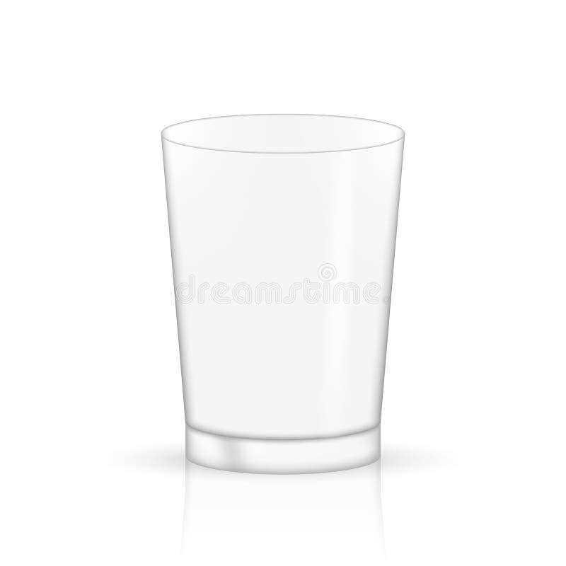 Empty Realistic Transparent Glass. Vector Stock Illustration Stock ...