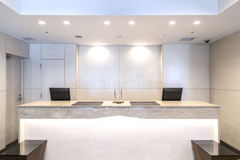 Empty Reception at Doctors Office Stock Photo - Image of practice ...