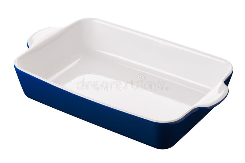 Empty Rectangle Baking Dish for Gratin, Casserole Stock Image - Image ...