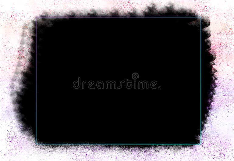 Empty Rectangle Frame with Black Mask on White Sprinkle Background ...