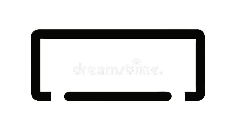 Empty Rectangle Frame, Placeholder and Boundary Icon, Vector Design ...