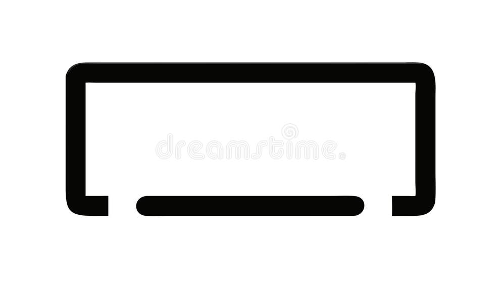 Empty Rectangle Frame, Placeholder and Boundary Icon, Vector Design ...