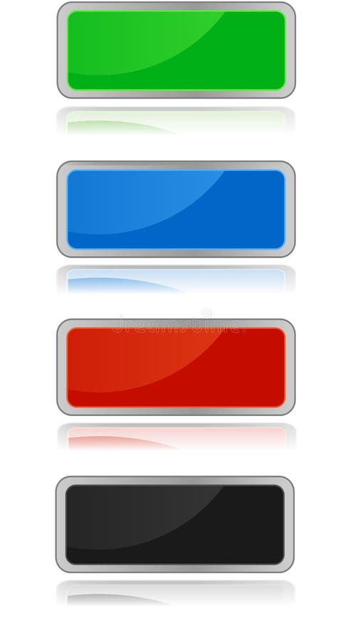 Empty rectangle icons stock vector. Illustration of reflection - 17141617