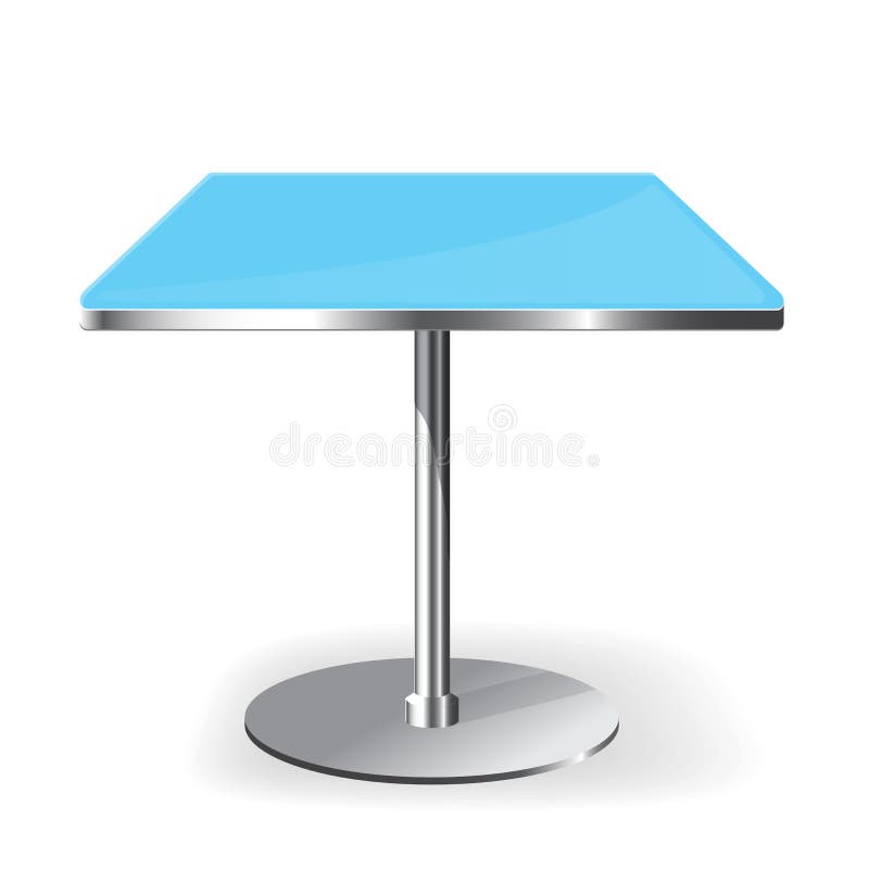 Empty rectangle Table stock vector. Illustration of view - 74588077