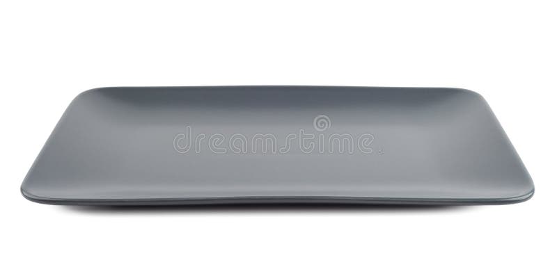 White Empty Rectangular Plate of Porcelain on a White Background Stock ...