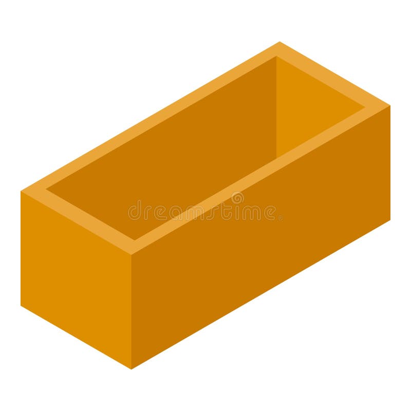 Empty Rectangular Box Standing Open Isometric View Stock Vector ...