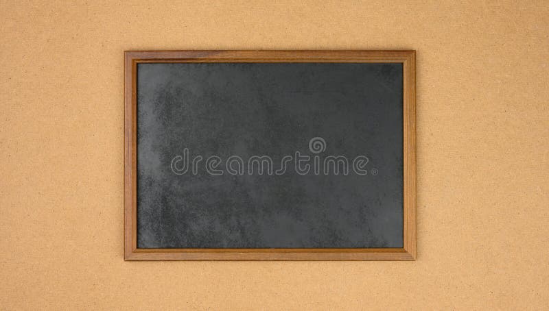 Empty Rectangular Brown Wooden Frame on a Brown Background Stock Photo ...