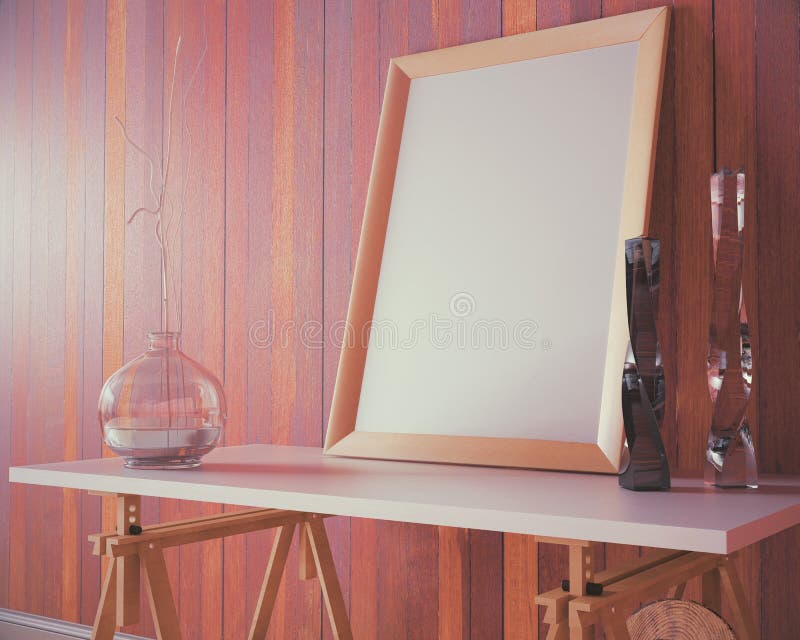 Empty Rectangular Frame Closeup Stock Illustration - Illustration of ...