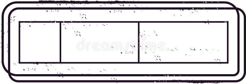 Empty Rectangular Frame Resembling a Vintage Triple Postage Stamp ...