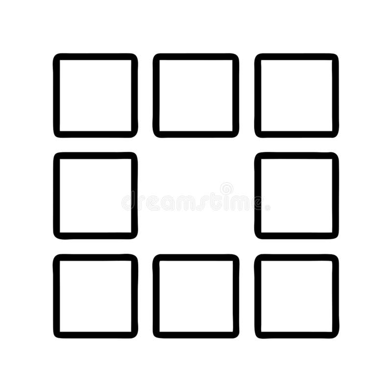 Empty Rectangular Frames Grid Layout Placeholder Template Vector Design, Vector Design ...