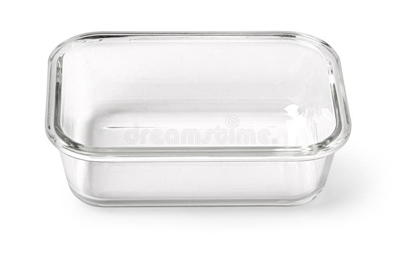 Empty Rectangular Glass Baking Dish on White Background Stock Photo - Image of empty ...
