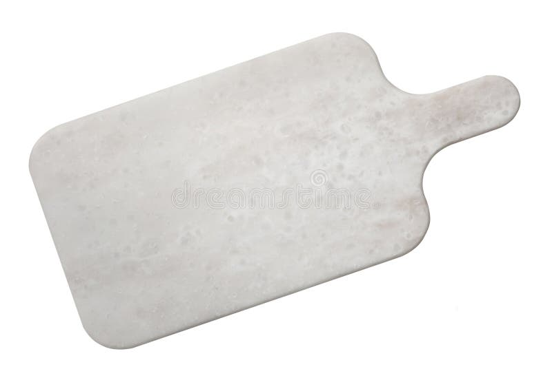 Empty Rectangular Marbled Cutting Board Cut Out on White Background ...