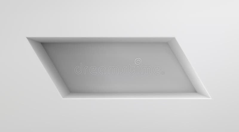 Empty Rectangular Niche Mockup Stock Illustration - Illustration of ...