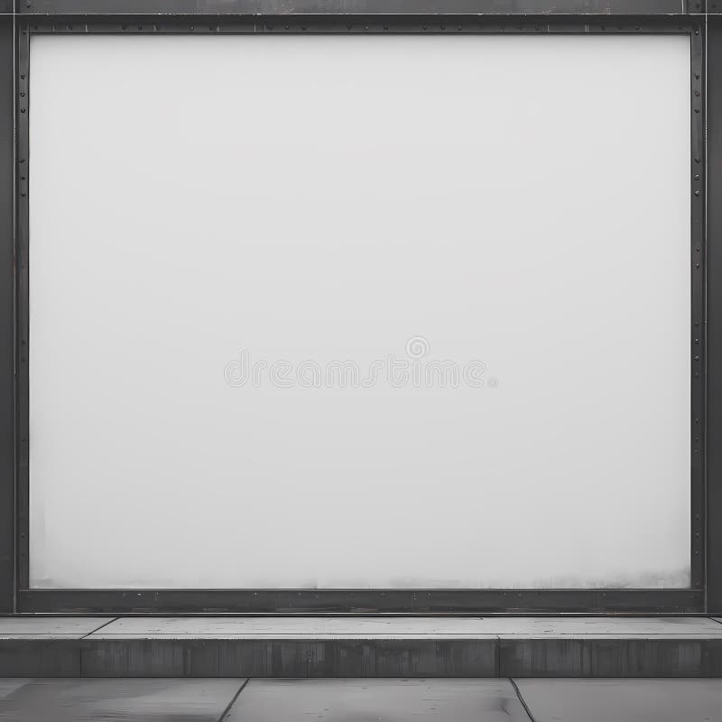 Empty Rectangular Outdoor Store Signage Stock Illustration ...