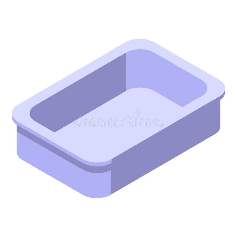 Empty Rectangular Plastic Food Storage Container Isolated on White Background Stock Vector ...