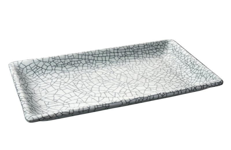 Empty Rectangular Plate in Natural Wood Texture Isolated on White ...