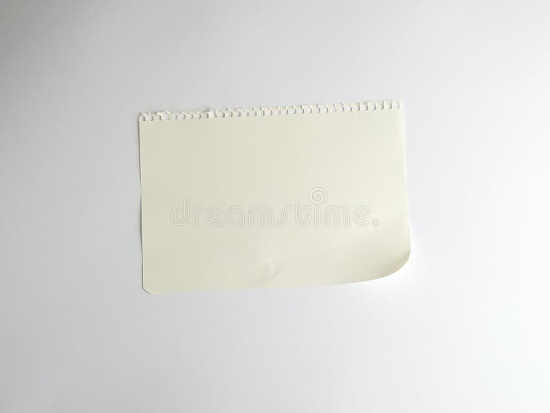 Rectangular White Sheet of Paper on White Background Stock Image ...