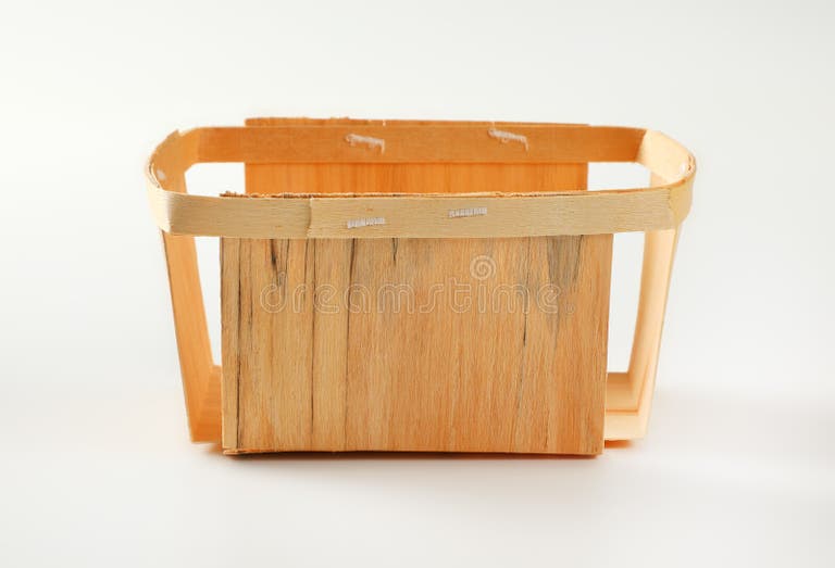 Empty wooden berry basket stock photo. Image of fruit - 167872430