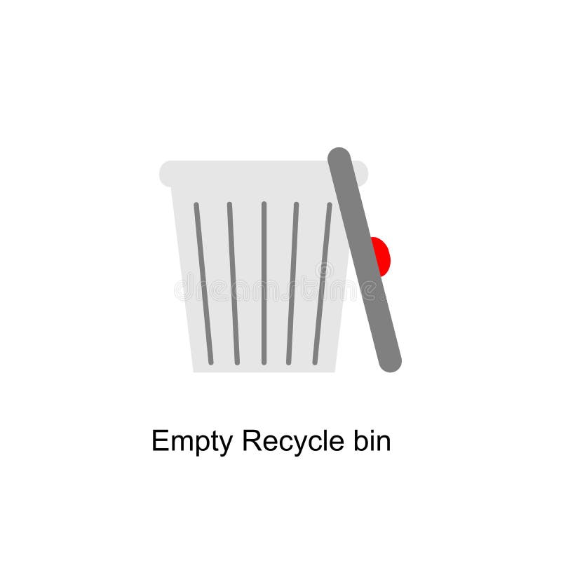 Empty Recycle Bin for Trash and Garbage. Stock Vector - Illustration of ...