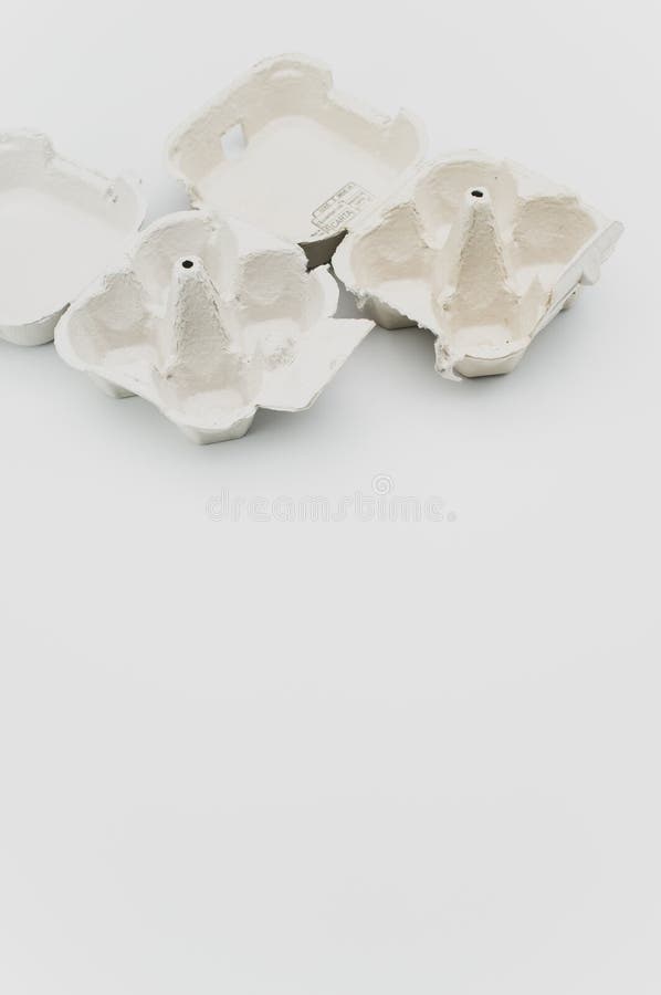 Empty Recycled Cardboard Egg Box on a White Background Stock Image ...