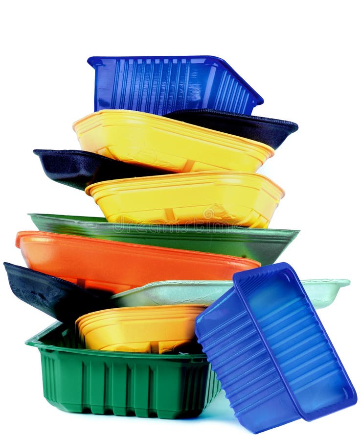 Empty Recycled Trays stock image. Image of storage, molded - 117363289