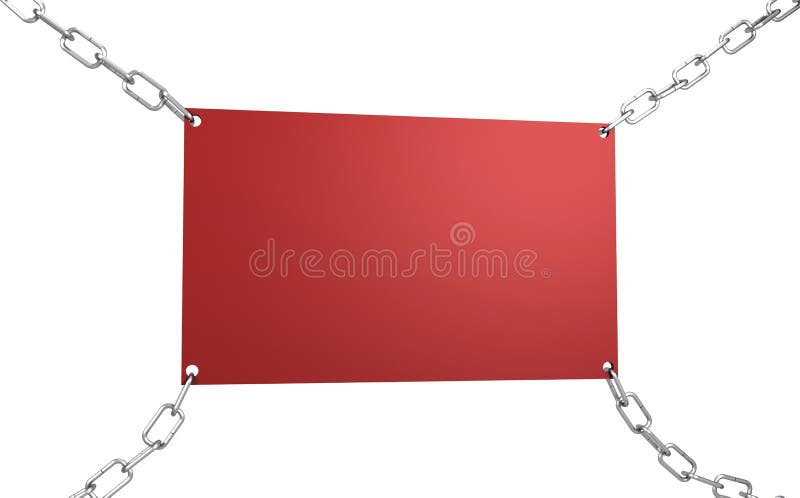 Empty red board stock illustration. Illustration of marketing - 15264413