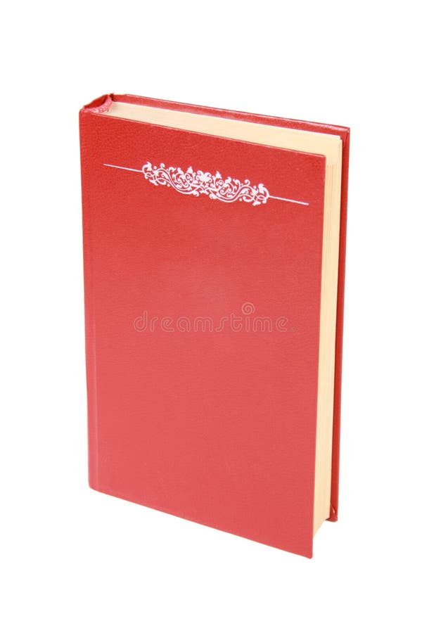 Red diary book over white stock image. Image of glossy - 12015657