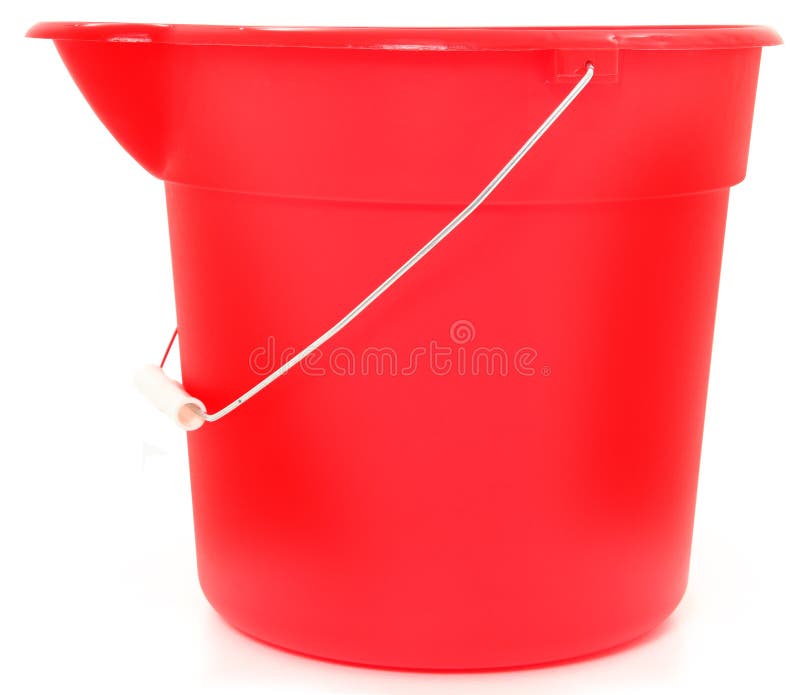 Red pail stock image. Image of play, plastic, white, pail - 2209681