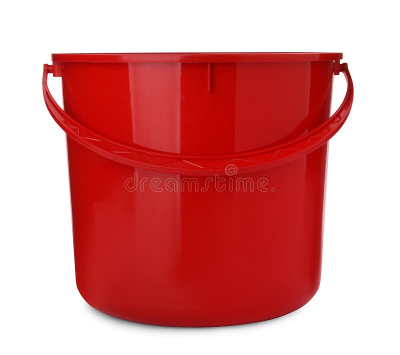 Empty Mop Bucket for Cleaning Isolated on White Stock Image - Image of ...