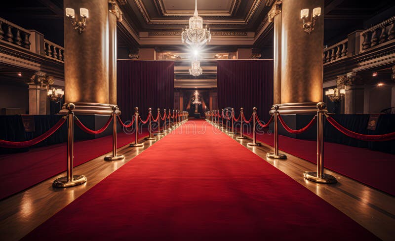 An Empty Red Carpet Awaiting the Arrival of Famous Stars Stock Image ...
