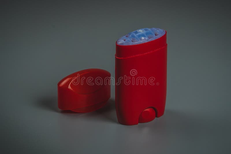 Empty red deodorant stick stock image. Image of odor - 185416735