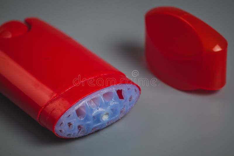 Empty red deodorant stick stock image. Image of odor - 185416735