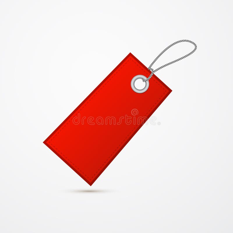 Blank Price tag red stock illustration. Illustration of wholesale ...