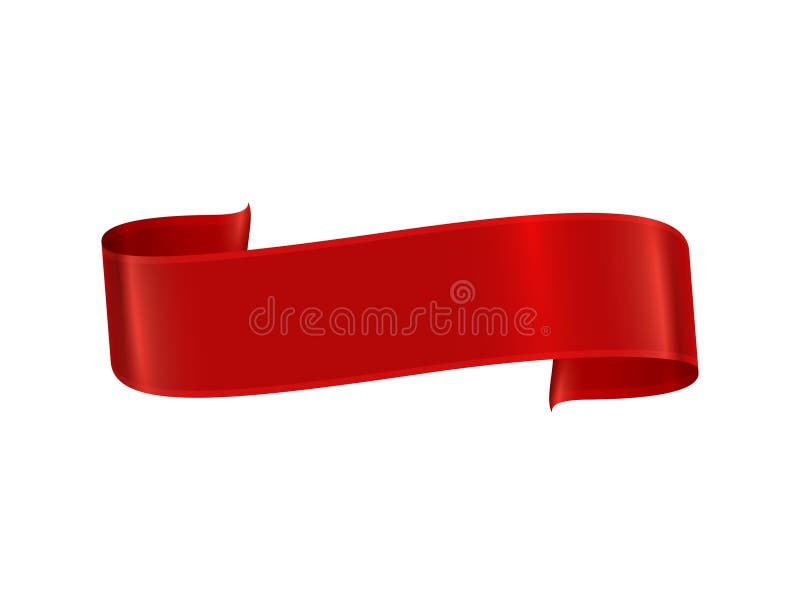 Empty Red Ribbon Composition Stock Vector - Illustration of invitation ...