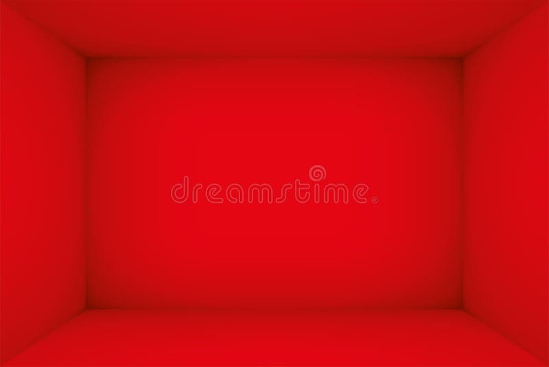 Empty Red Room. the Inner Space of the Box. Vector Design Illustration ...