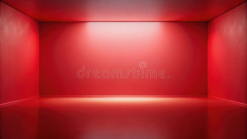 Empty Red Room with Subtle Lighting and Smooth Walls. Generative AI ...