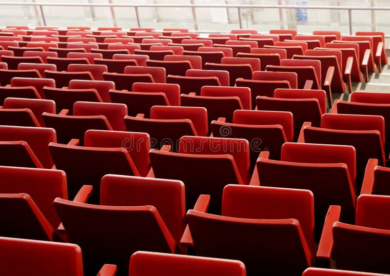 Back View Empty Red Seats Stadium Stock Photos - Free & Royalty-Free ...