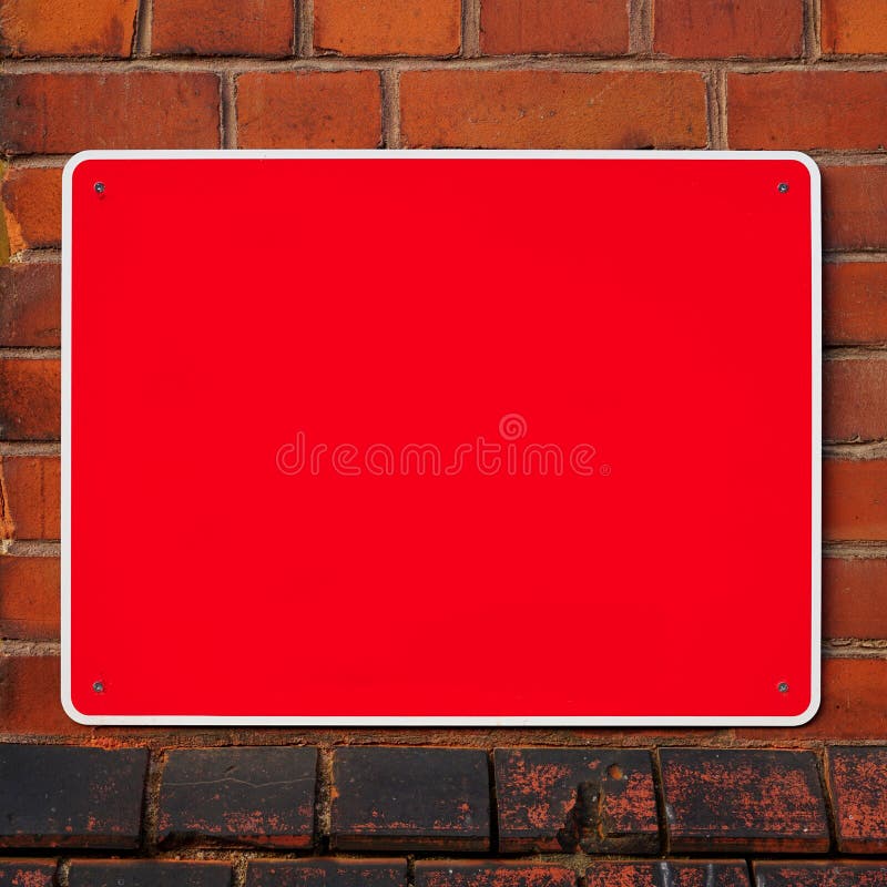 Empty red sign stock image. Image of textbox, copyspace - 64069659