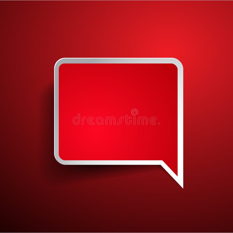 Empty Red Sticker or Speech Bubble Stock Vector - Illustration of ...