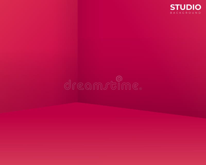 Empty Red Studio Room, Used As Background for Display Your Products ...