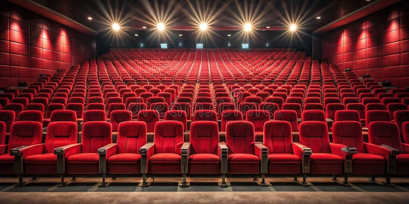 Empty Red Theater Seats in a Dark Cinema Hall Generative by AI Stock ... Empty Red Theater Seats in a Dark Cinema Hall Generative by AI Stock ...