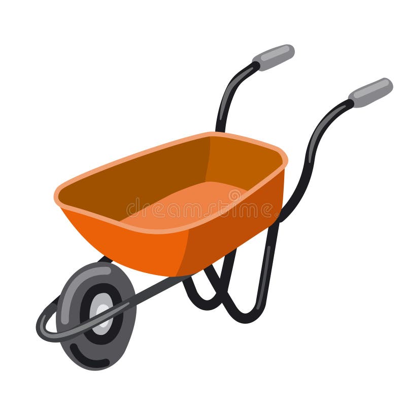 Wheelbarrow stock illustration. Illustration of handle - 58930614