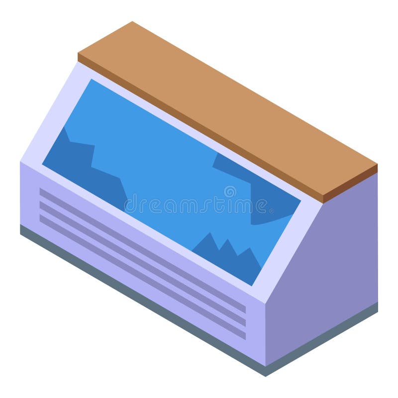 Empty Refrigerated Display Case Cooling Down for Fresh Food Stock ...