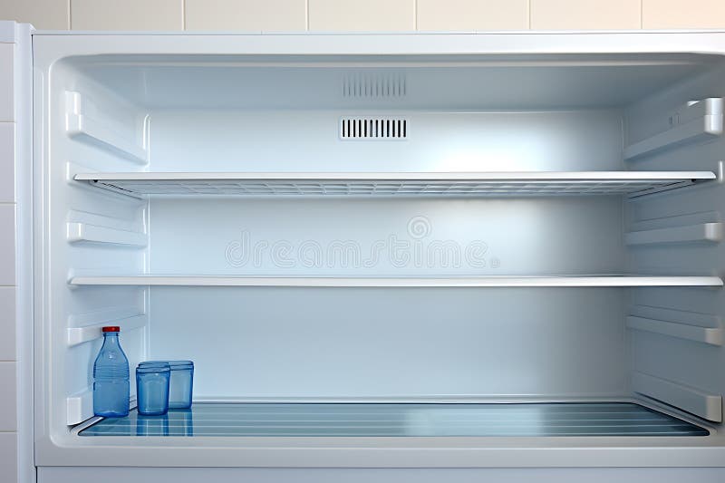 Empty Refrigerator. 3d Rendering Stock Illustration - Illustration of ...