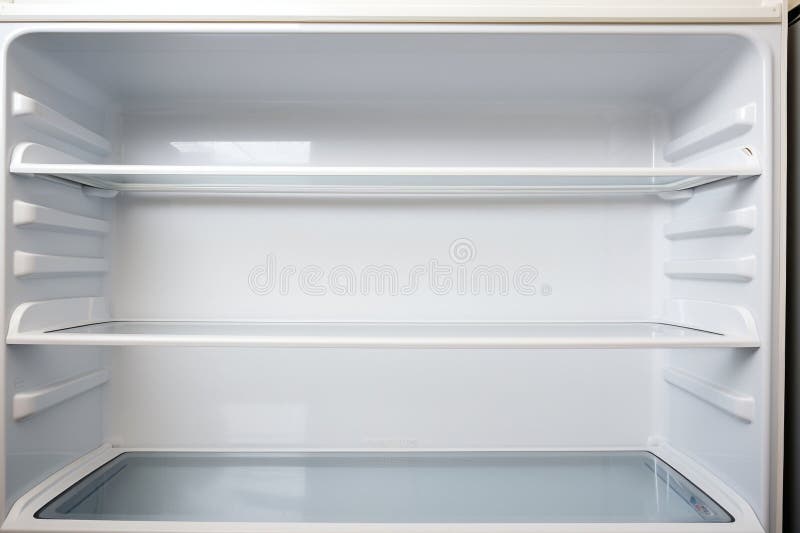 An Empty Refrigerator, Devoid of Any Fresh Food Stock Illustration ...
