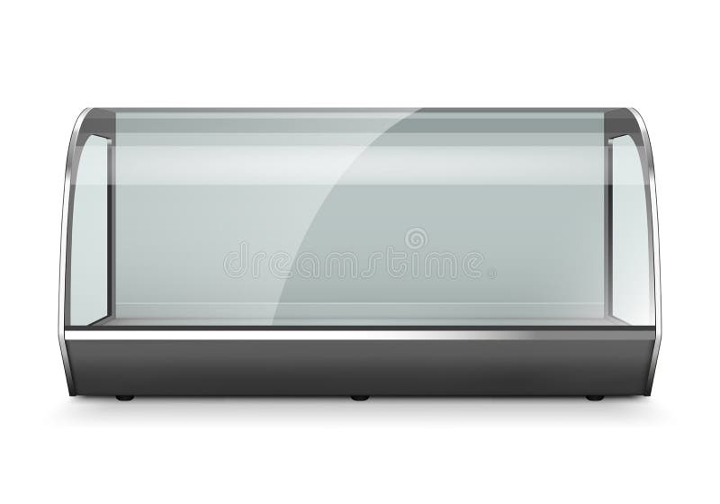 Empty Refrigerator Display Showcase. Stock Illustration - Illustration ...